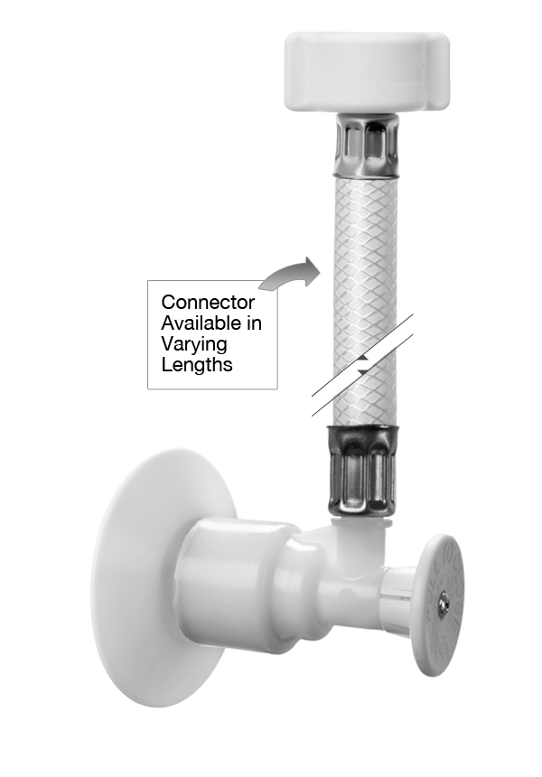 PUSHON® PEX Sink/Lav Supply 1/2" Valve x 1/2" IPS Nut ACCOR Technology